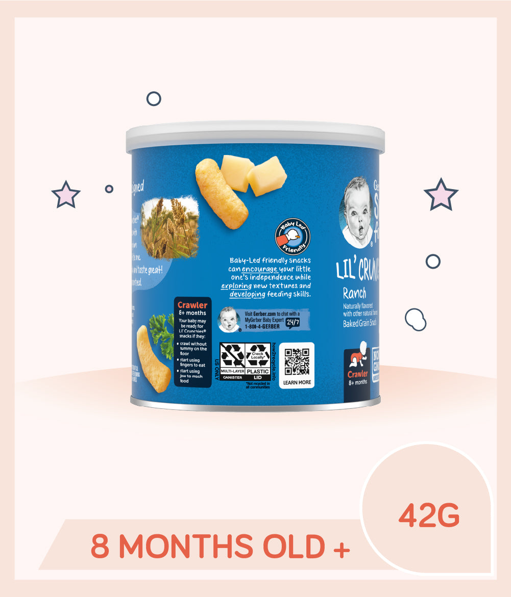 Gerber Lil Crunchies Ranch 42g Canister – BB King Kong