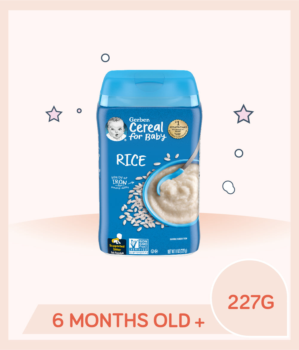 Gerber Single Grain Cereal Rice 227g Container – BB King Kong